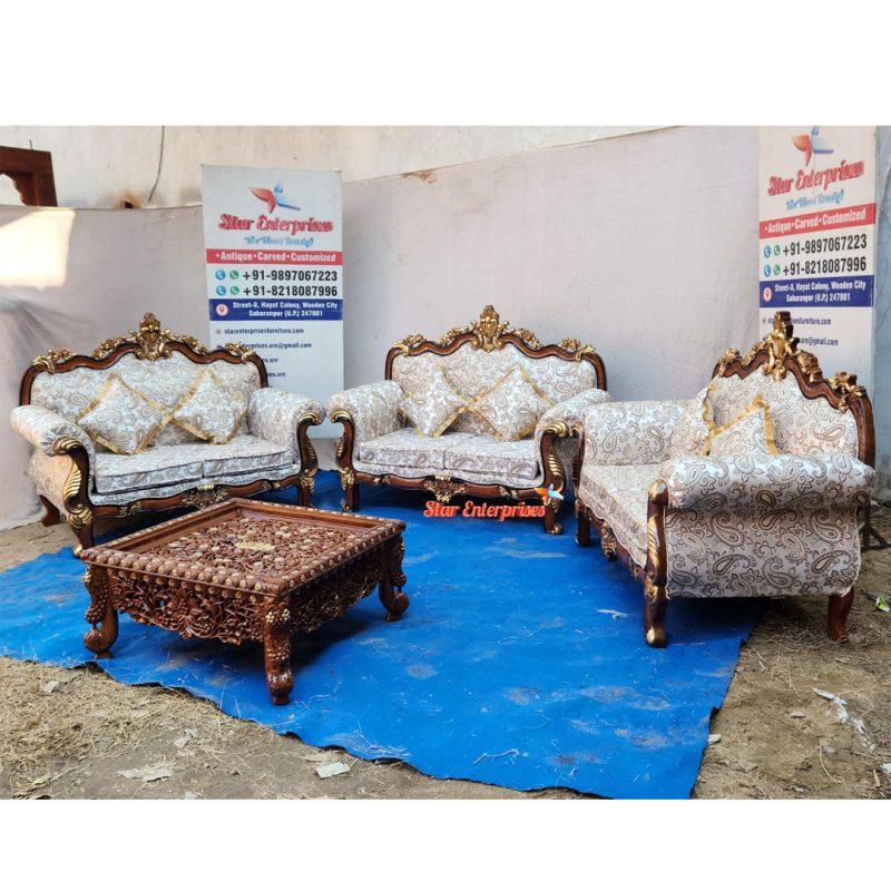 Star Enterprises Sheesham Wood Classical Sofa Set SOFA-06 - Star ...
