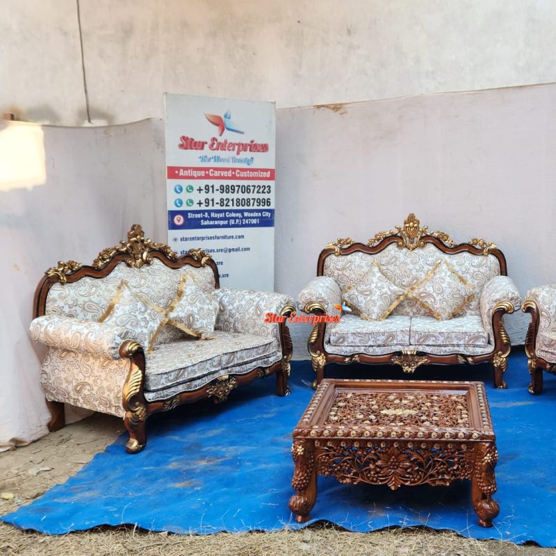 Star Enterprises Sheesham Wood Classical Sofa Set SOFA-06 - Star ...