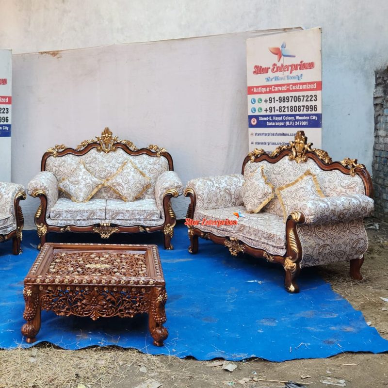 Star Enterprises Sheesham Wood Classical Sofa Set SOFA-06 - Star ...