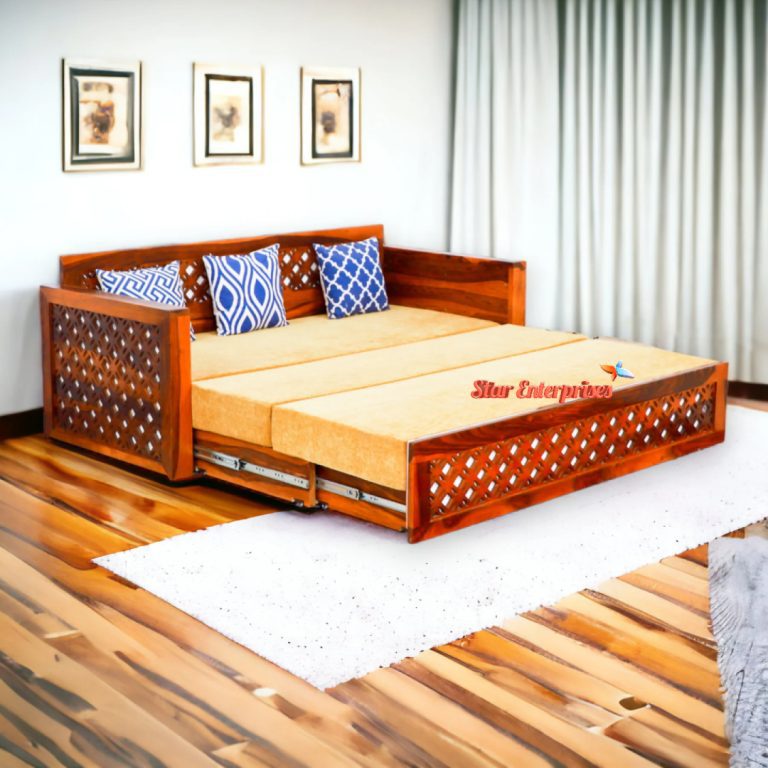 Star Enterprises Luxury Teak Wood Sofa Cum Bed SCB-01 - Star ...